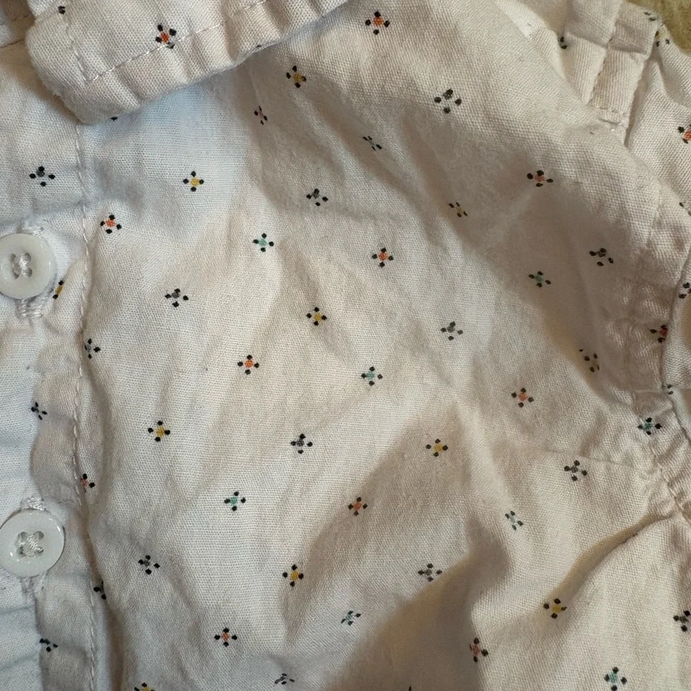 Shirts & Tops | Classic White Buttonfront Baby Onepiece With Subtle ...